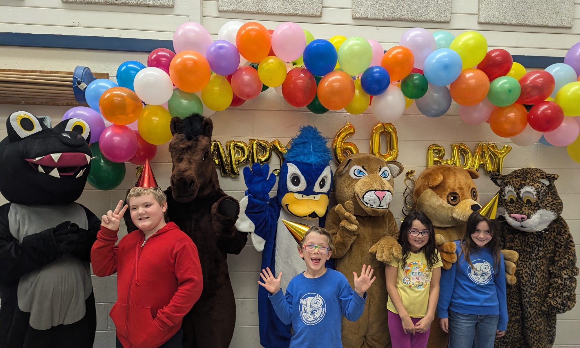 Springfield mascots celebrate Centennial Elementary's 60th birthday ...